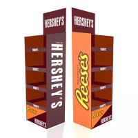 China Chocolate Candy Snack Cardboard POS Display Corrugated For Retail Store for sale