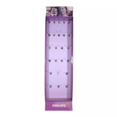 China Supermarket Retail Custom Cardboard Hook Display For USB Cable Earphones for sale