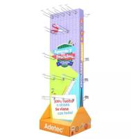 China Retail Store Gadgets Use Cardboard Floor Stand With Peg Hooks for sale