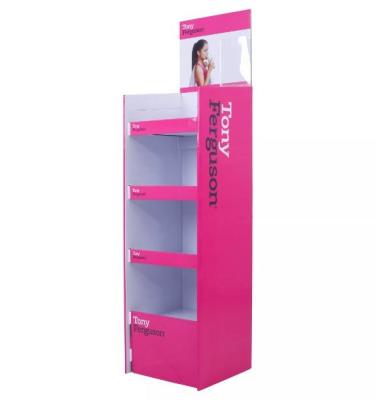 China Sport Shoes Supermarket Cardboard Shelf Display For Fitness Products for sale
