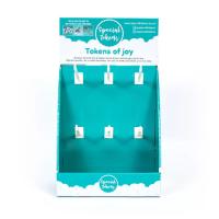 China Peg Hooks Cardboard Countertop Displays Hanging PDQ Box For Pendants for sale