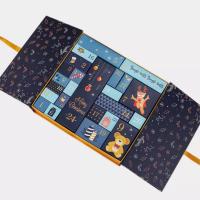China 24 Days Countdown Christmas Box Calendar Packaging With Ribbon Closure for sale