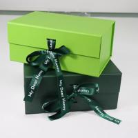 China Luxury Foldable Rigid Gift Boxes Cardboard Packaging With Ribbon for sale