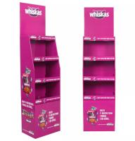 China Corrugated Floor Shelf Cardboard POS Displays 5 Tier For Pet Store for sale