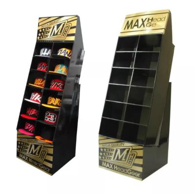 China 4C / CMYK Cardboard Hat Display , Cardboard Baseball Cap Display Stand for sale