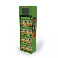 China Pop Sales Retail Custom Cardboard Hook Display With LCD Screen for sale