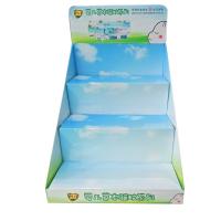 China OEM ODM 3 Tier Cardboard Countertop Displays 4C Printing for sale