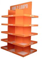 China Orange Compartment Cardboard Corrugated Display Rack Digital 3D Design for sale