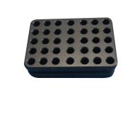 China Alloy Metal Tube Rack For Dry Ice Liquid Nitrogen 35x2ml Cryogenic Vials for sale
