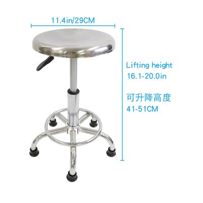 China Stainless Steel Backless ESD Stool - 43-56cm Adjustable Height for sale