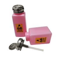 China Antistatic Alcohol Solvent Esd Dispenser Bottle 240ML HDPE SS Cap Alumina Pump for sale