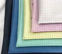 China 5mm stripe antistatic fabric, 115GSM breathable material, designed for cleanrooms. for sale