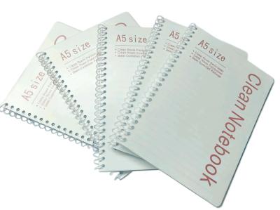 China Dust - proof and anti - static A5 spiral - bound notebooks with dust - free paper inner pages are suitable for use in laboratorie for sale