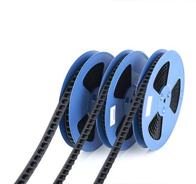 China Black anti-static carrier tape packaging, transparent ESD tape, made of PC/PS/PET materials dedicated for SMT. for sale