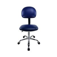 China Blue ESD PU Leather Cleanroom Chair 510-700mm Adjustable for Electronics Assembly for sale