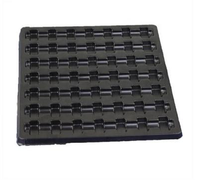 China Custom Black ESD Blister Trays for Electronic Component Storage and Transport with Configurable PET PP or PS Material and Pocket Layout for sale