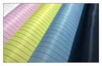 China 5mm Strin Esd Clothing Material Grid 7 Streak Cleanroom Fabric Carbon Fiber for sale