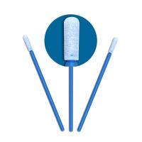 China Cleanroom Sponge Head Green Plastic Handle Cleaning Swab For Keyboard for sale