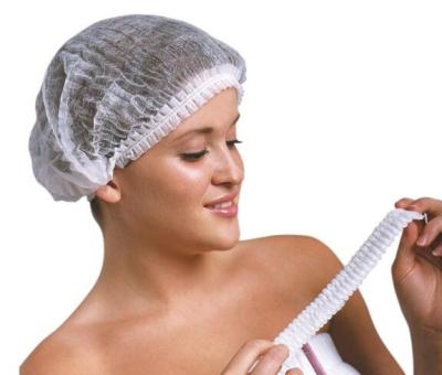 China Disposable Non-Woven Bouffant Cap / Hair Net for Medical Use, CE Certified, 18” 19” 21” 24” Sizes for sale