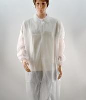 China Cleanroom Disposable Lab Coat - SMS Non-Woven, Elastic Cuff, White & Colors, CE Certified for sale