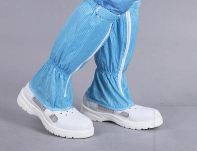 China Industrial Anti-Static Long Boots - 220-300mm, PU Leather Upper with Conductive Fabric for ESD Cleanrooms for sale