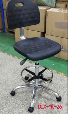 China Black Safe ESD Stool Chair 10E6-10E9 With 201 Stainless steel Footring for sale