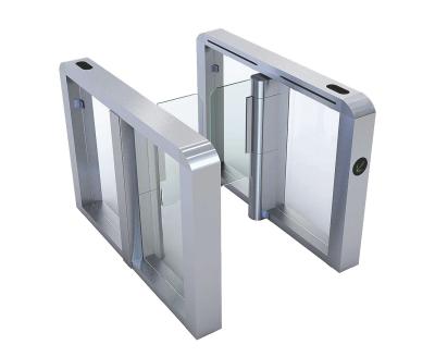 China Outdoor ESD Turnstile Arc Shape Brake Cylinder Pendulum 304 Stainless Steel for sale
