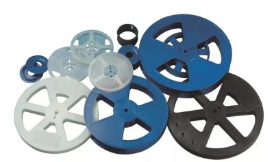 China Smd Carrier Tape And Reel Packaging Blue / Black PS Material for sale