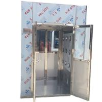 China 2 Person 2 Sides Stainless Steel Air Shower Cabin with Automatic Door and 3000W Power for sale