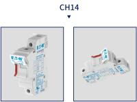 China CH141DU 14x51mm Low Voltage Fuse Holder Modular Bussamann for sale