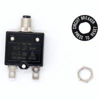 China 50VDC 5-30A Manual Reset Button Circuit Breaker Heat Broken Road Protection for sale