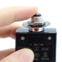 China 50VDC 5-30A Manual Reset Button Circuit Breaker Heat Broken Road Protection for sale
