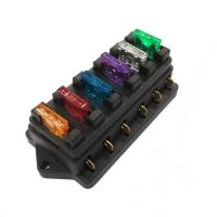 China 6 Way Transparent Dust Cover 6 Socket Fuse Box RV Circuit Modified for sale