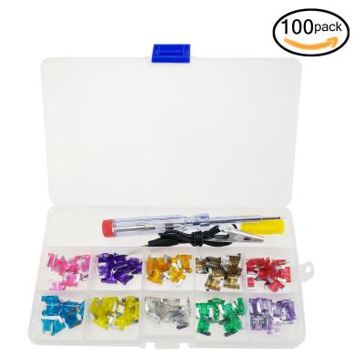 China Plastic Boxes Mini Micro Fuse Zinc Tablet 100 Sets Insurance 1cm Width for sale