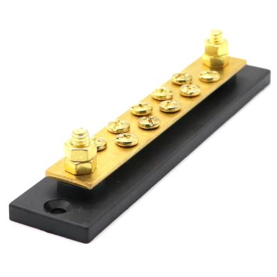 China RV Yacht Large Current Exchange Line Row Copper Bus Bar 150A 48V DC 10 Bit for sale
