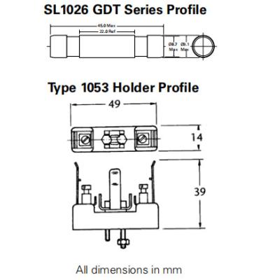 China Littelfuse SL-1026-700 High Power Gas Discharge Surge Protector Plasma GDT for sale
