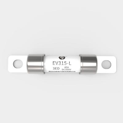 China EV EVS Road Vehicle Round Tube Ceramic Automotive Fuses EV-315L-3ED 40A 15A 500VDC for sale