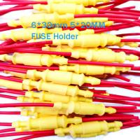 China Yellow Wire Harness Fuse Box Holder Waterproof 30A 250V 5*20mm 6*30mm Glass Ceramic Tube for sale