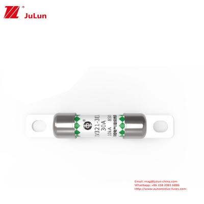 China Automotive Ceramic Fuse Bolted Type Round Tube Fuses Electric Vehicle EV321-3EL 25A 32A 400A for sale