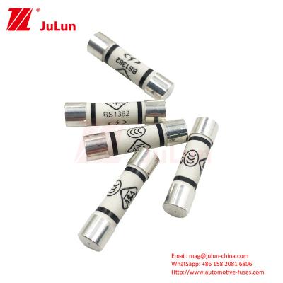 China ASTA BS1362 SS167 Compliant Ceramic Automotive Fuses With Flat Head Tubular Design for sale