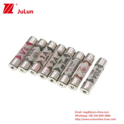 China Power Flat Head Tubular Ceramic Automotive Fuses For Safety Regulation ASTA BS1362 SS167 for sale