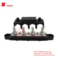 China 4-Stud Distribution Block 62.5A Rated Current High Temperature Resistance M8 M10 Per Column for sale
