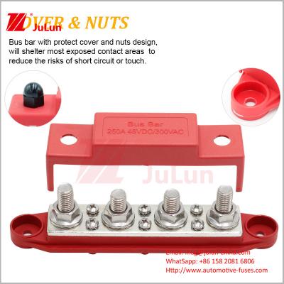 China Wiring Stud Red Black 4-Stud M8 M10 Electrical Connector For Car Yacht And Steamer for sale