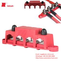 China Rv Yacht Bus M8M10 High Current Wiring Stud Red Black 4-Stud Distribution Block Manifold Bar for sale