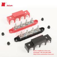 China High Quanlity Red Marine Grade Bus Bar 4 Studs Junction Block With Cover M10 Bolt for sale