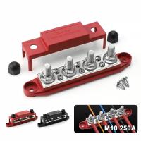 China 4 Post Power Distribution Block Bus Bar With Cover 250 Amp Rating Marine Automotive Terminal Block Power Distribution Bl for sale