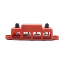 China Black Marine Grade Bus Bar 4 Studs Junction Block With Cover M8 Bolt for sale