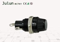 China Black Electrical Fuse Holder PA66 Material 250v Fuse Holder 6.3A Current Range for sale