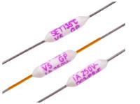 China Tubular Type Axial Thermal Fuse 1A 250v Circuit Board Thermal Fuse Protector for sale
