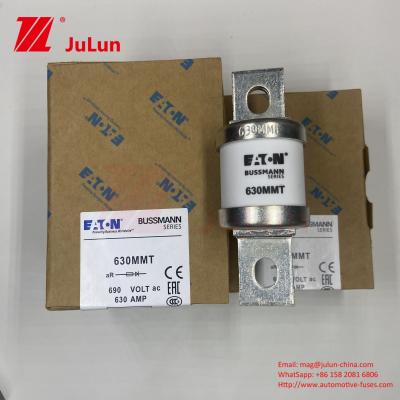 China 630MMT 690V BUSSMANN Ceramic Copper Twin Flat Plate Bolt Type Fuse 630A Electric Current 0.43kg Weight for sale